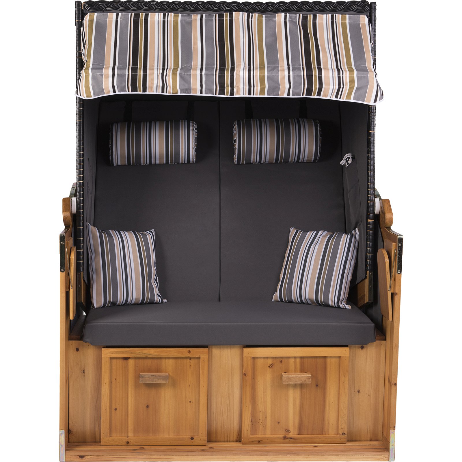 Strandkorb Ostsee XXL Anthrazit - Strandkorb-Hanse.de