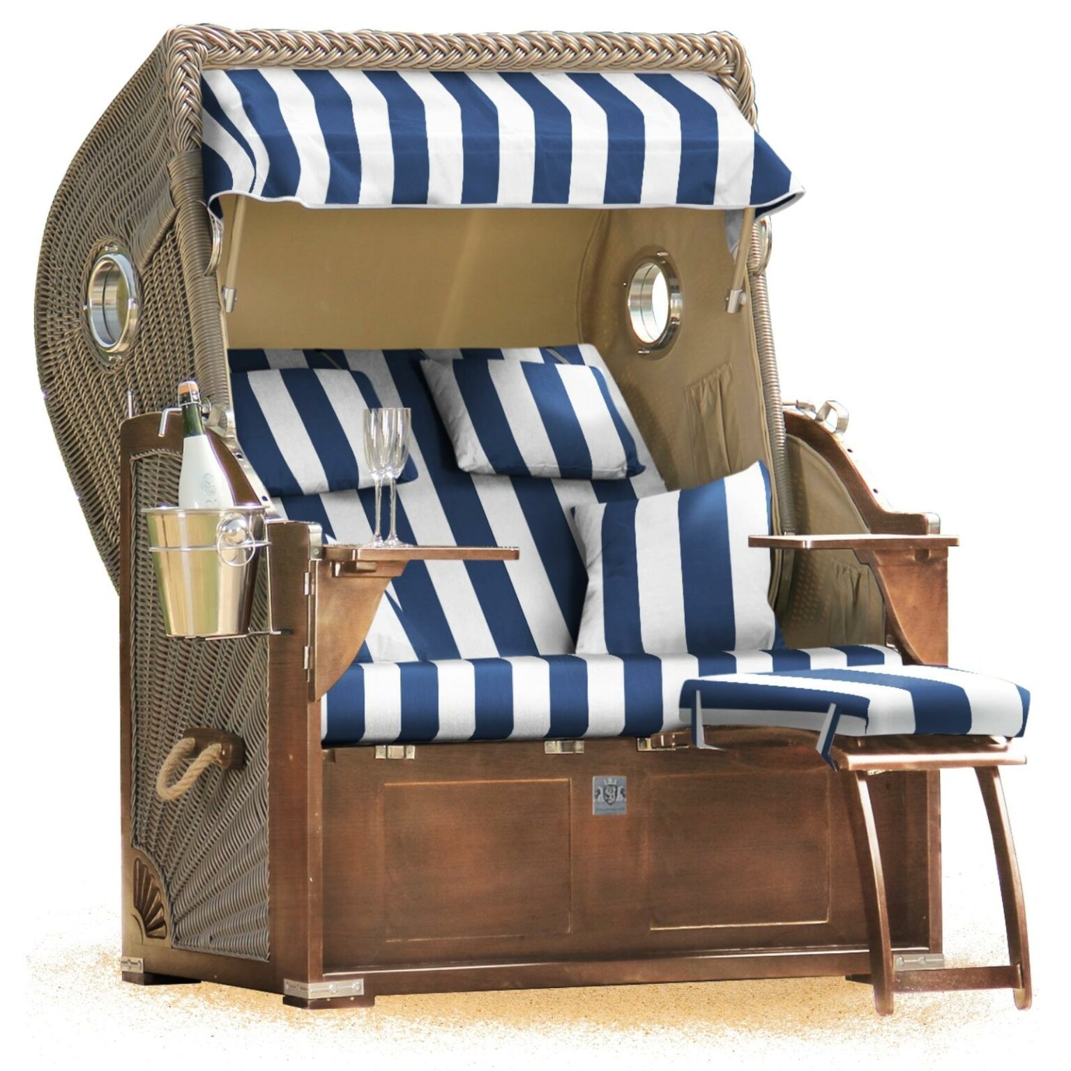 Strandkorb Hanse Koloss Kompakt 2-Sitzer - Strandkorb-Hanse.de